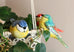 Handmade Ceramic Chickadee Bird Pot Hangers from Provence - Cera d'Art ...