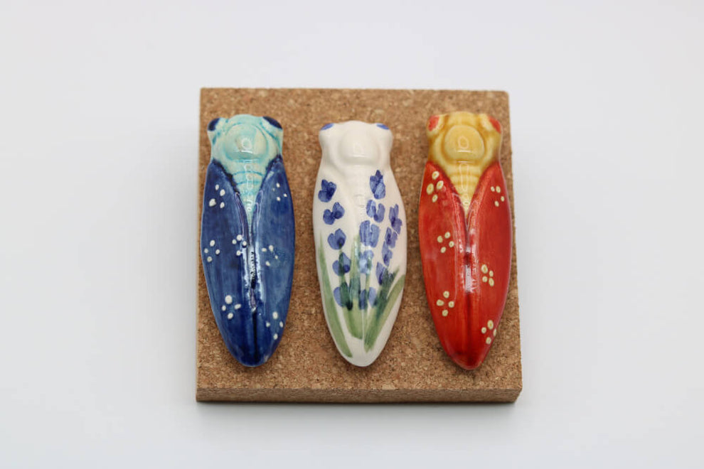 Handmade Mini Ceramic Cicada Magnets from Provence - Cera d'Art Decor ...